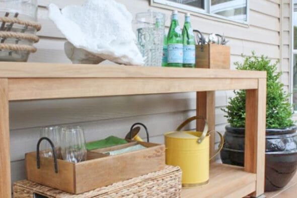 Outdoor Vignette on my Patio: Before & After - Maria Killam